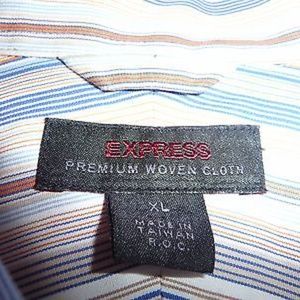 Express | Shirts | Mens Express Striped Button Front Shirt | Poshmark